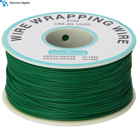 200 m Green Wire Mini Roll 0.5 mm external diameter x 0.25 mm internal ...