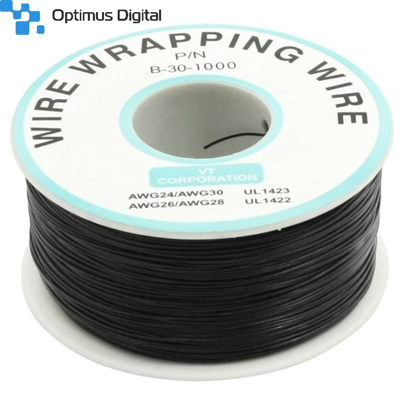 200 m Black Wire Mini Roll 0.5 external diameter x 0.25 internal diameter